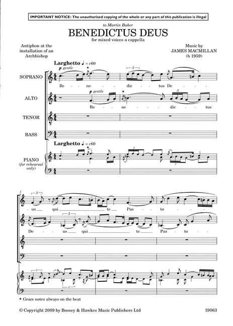 Benedictus Deus (James MacMillan) » Sheet Music for Mixed Choir