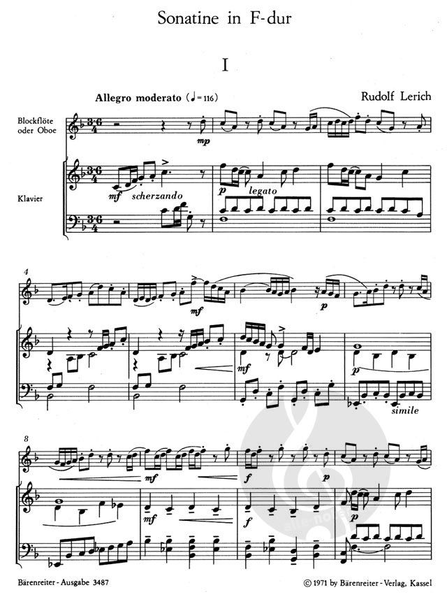 Rudolf Lerich Sheet Music for Recorder » Buy Online