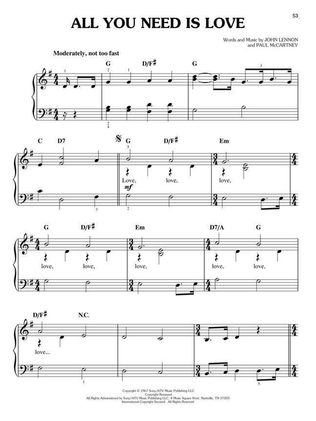 The Beatles » Piano Sheet Music at all-sheetmusic.com