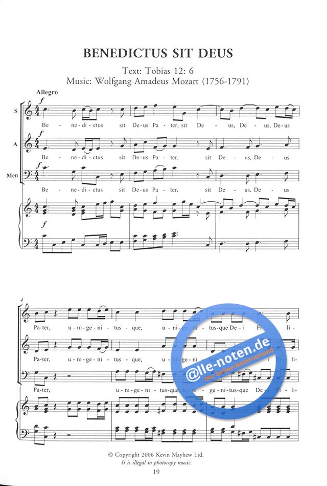 The Genius Of Mozart (W.A. Mozart) » Sheet Music for Mixed Choir