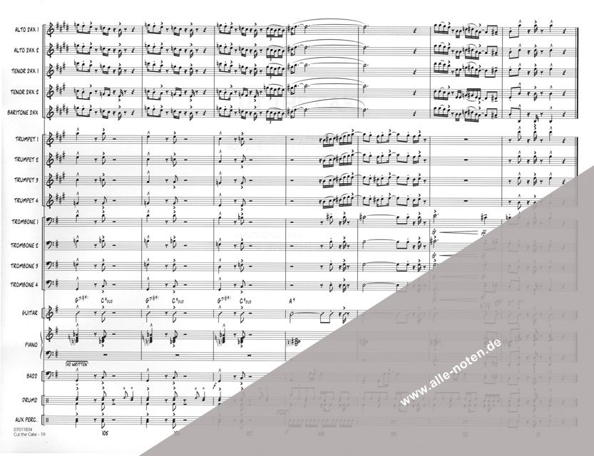Cut The Cake (Average White Band) » Jazz Ensemble Sheet Music