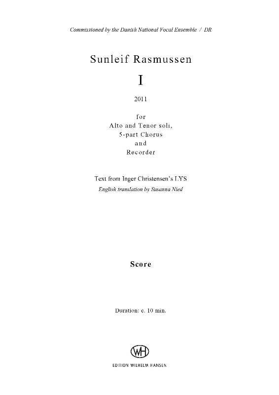 Sunleif Rasmussen Sheet Music for Mixed Choir