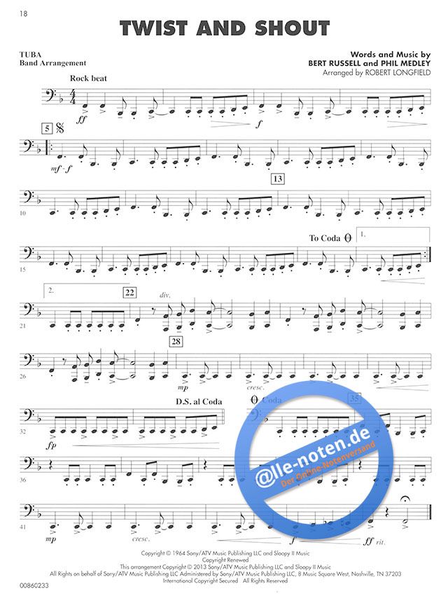 Essential Elements For Band: The Beatles » Concert Band Sheet Music (Part)