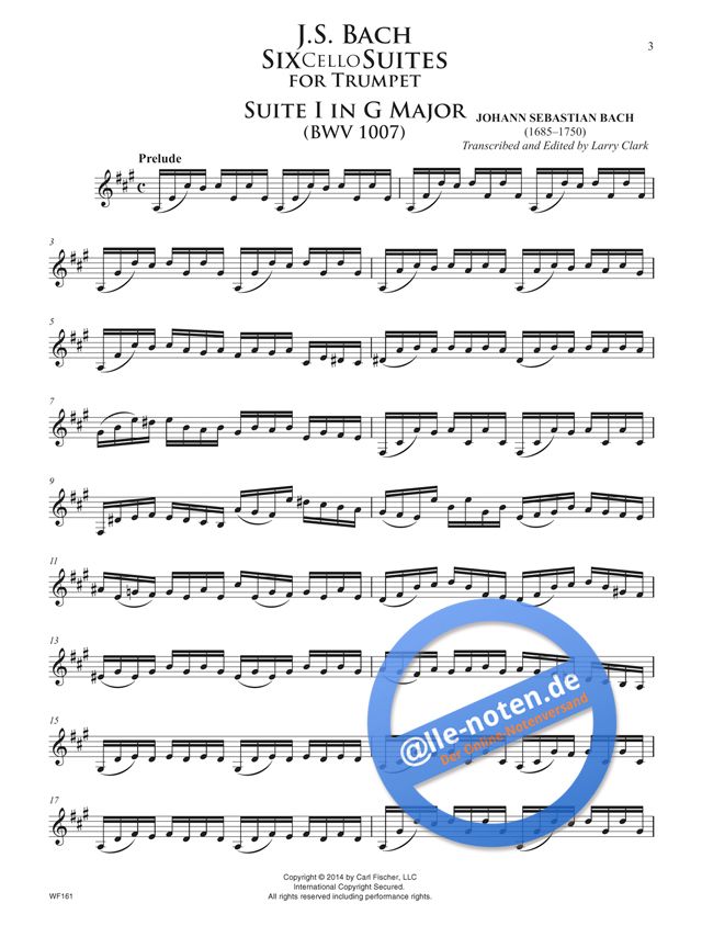 Johann Sebastian Bach Sheet Music for Trumpet
