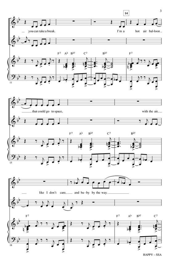 Happy (Pharrell Williams) » Sheet Music for Mixed Choir