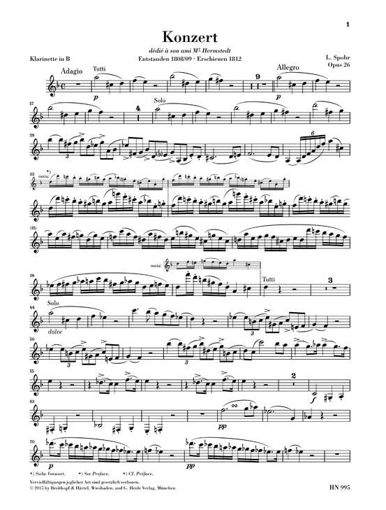 Louis Spohr Sheet Music for Clarinet » Buy Online