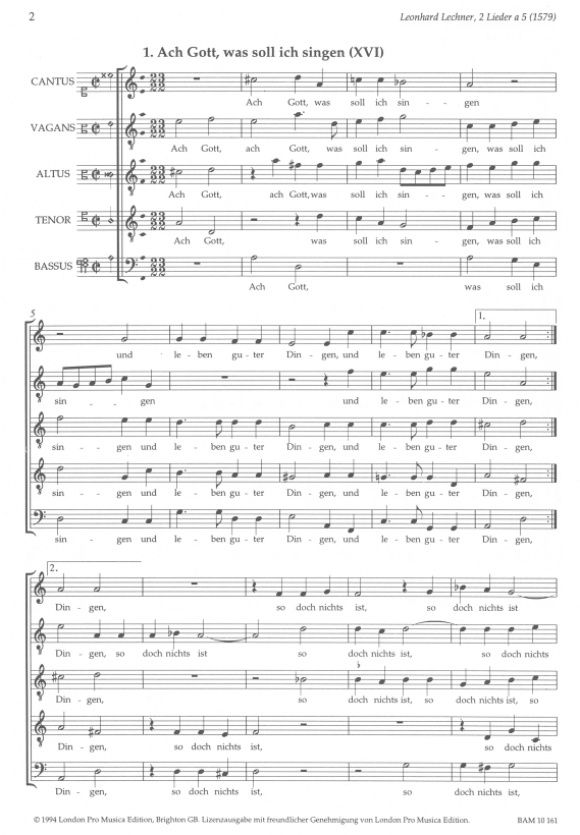 Leonhard Lechner Sheet Music | all-sheetmusic.com
