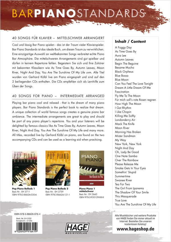 Bar Piano Standards » all-sheetmusic.com , great selection