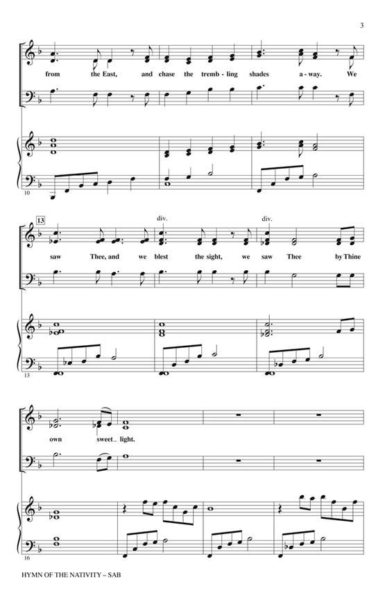 Hymn Of The Nativity (John Purifoy) » Sheet Music for Mixed Choir ...