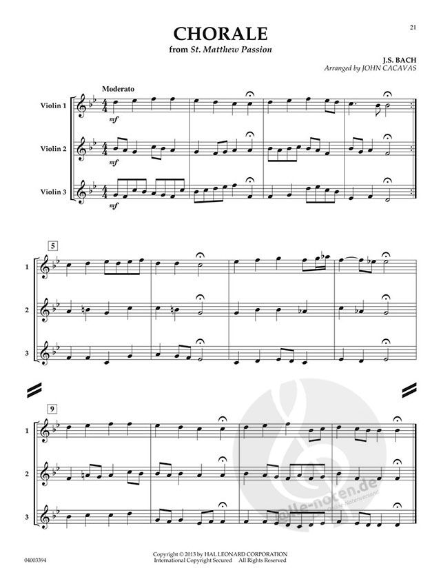 Fun And Easy Trios » Sheet Music for Violin