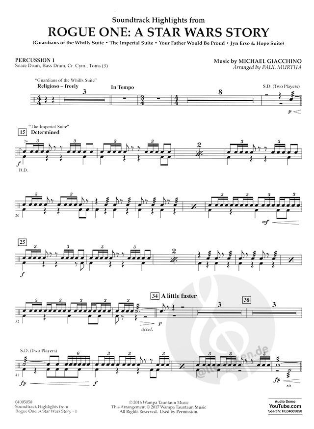 Rogue One: A Star Wars Story (Michael Giacchino) » Sheet Music for ...