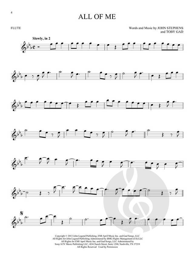 Top Hits From TV, Movies Musicals » Sheet Music For Flute