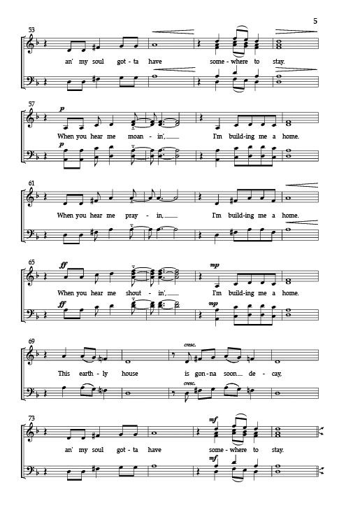 I'm Building Me a Home » Mixed Choir Sheet Music