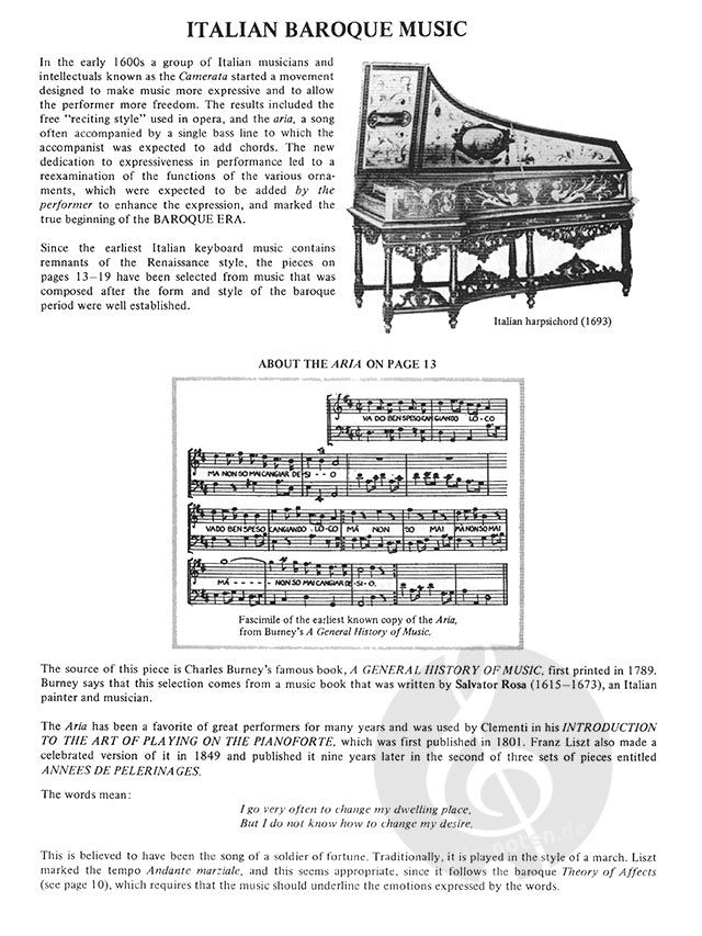 An Introduction To The Baroque Era » Sheet Music for Harpsichord