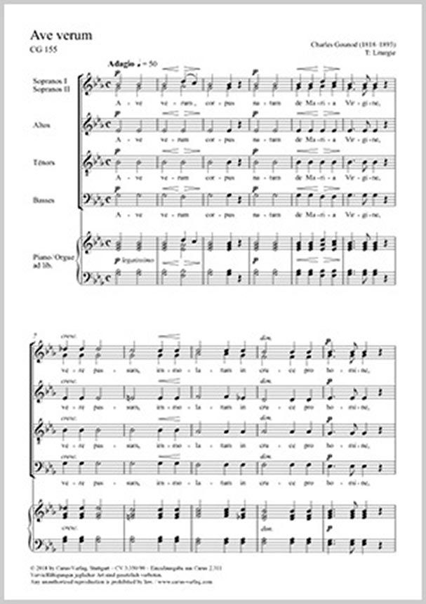 Ave verum by Charles Gounod » Mixed Choir Sheet Music
