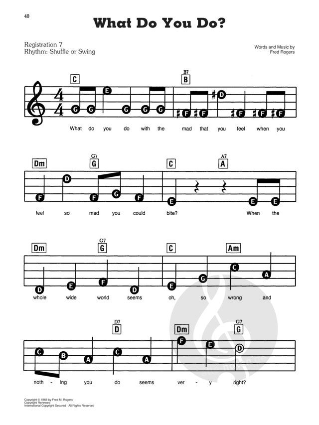 Mister Rogers' Songbook » Piano Sheet Music , Shop now!